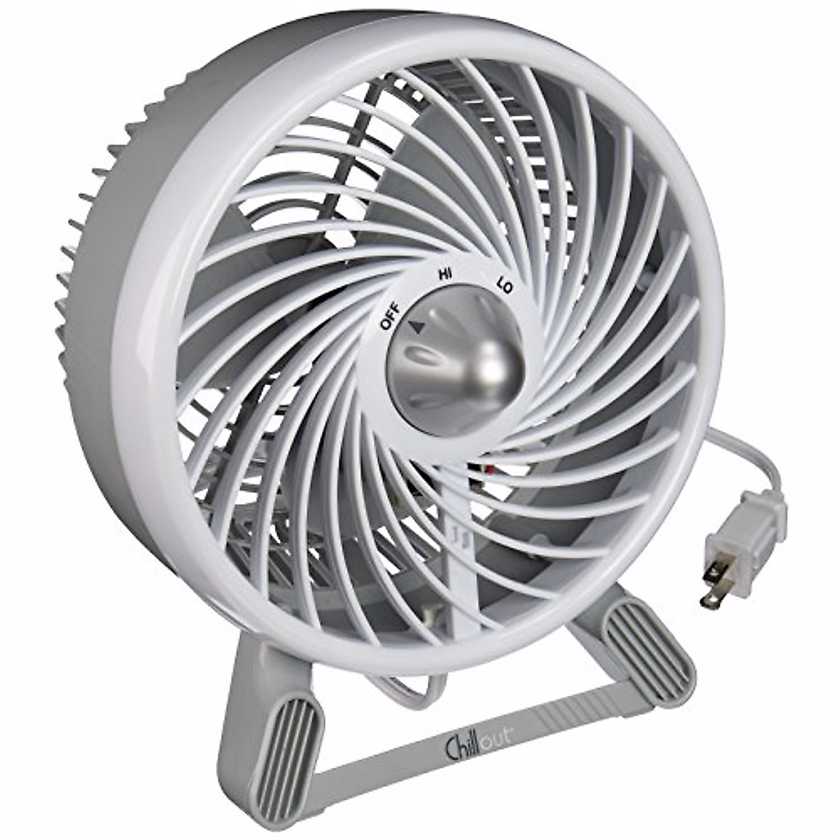 Honeywell GF-55 Chillout 2-Speed Personal Fan, Small, White/Silver