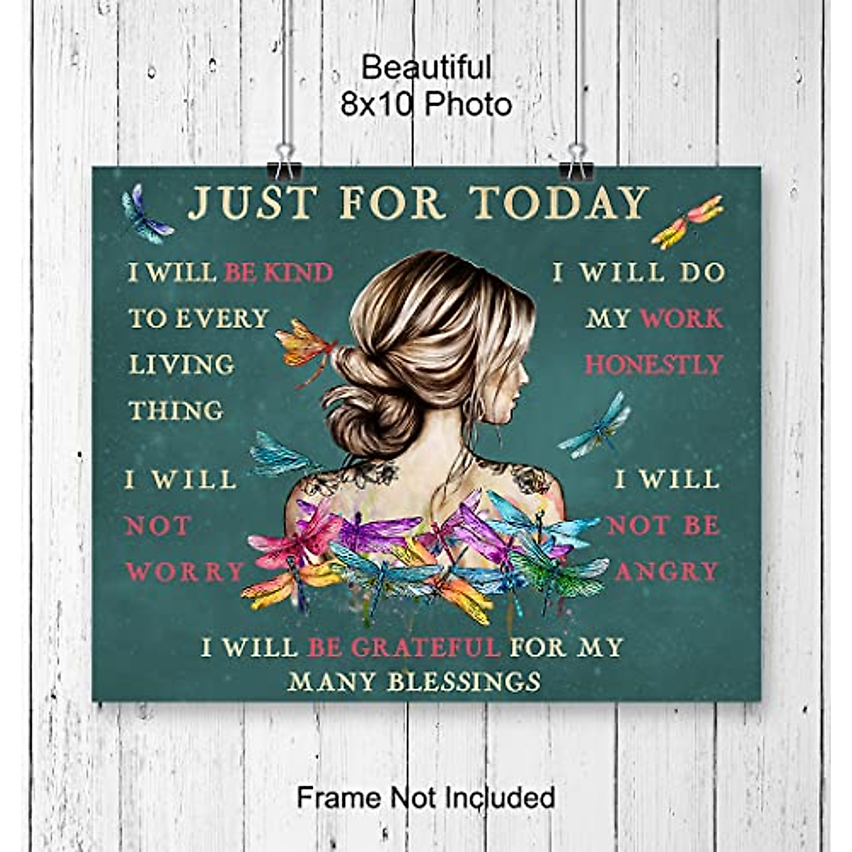 Inspiration Positive Affirmations Boho-chic Wall Art - New Age spiritual Hippie Motivational Wall Decor - Inspirational Quotes Saying - Encouragement Gifts for Women - Encouraging Wall Decor UNFRAMED