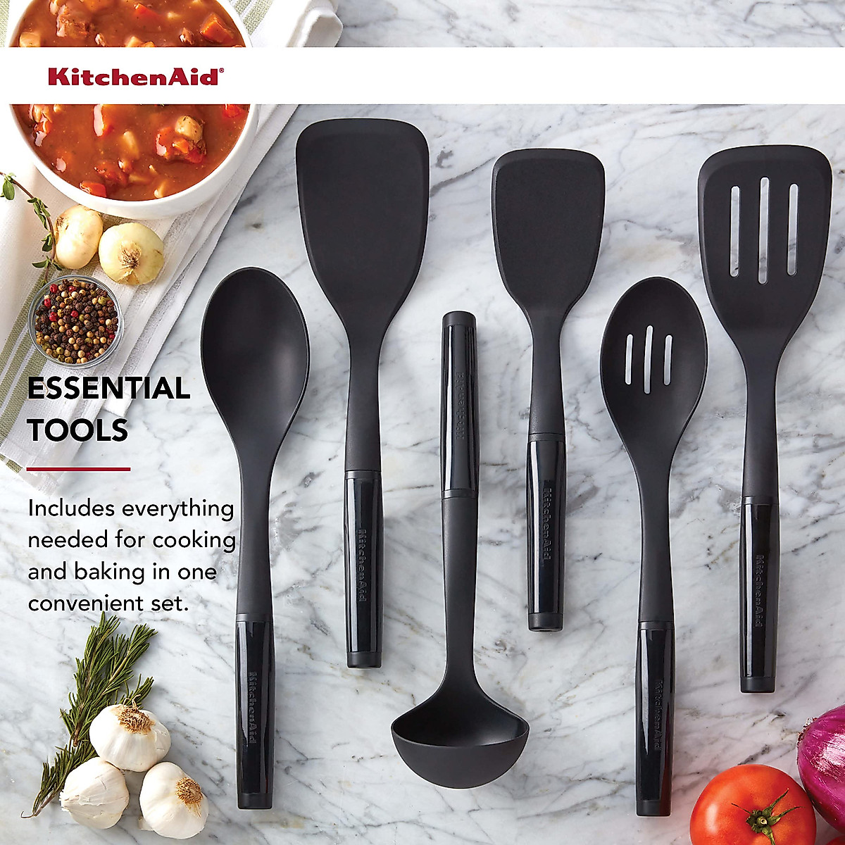 KitchenAid Universal Tool Set, 6 Piece, Black
