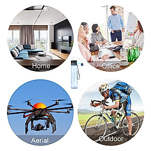 Hidden Spy Camera, Full HD Water Bottle Portable Camera, Video Recorder Support Motion Detection for Home, Office-No WiFi Needed (Blue)