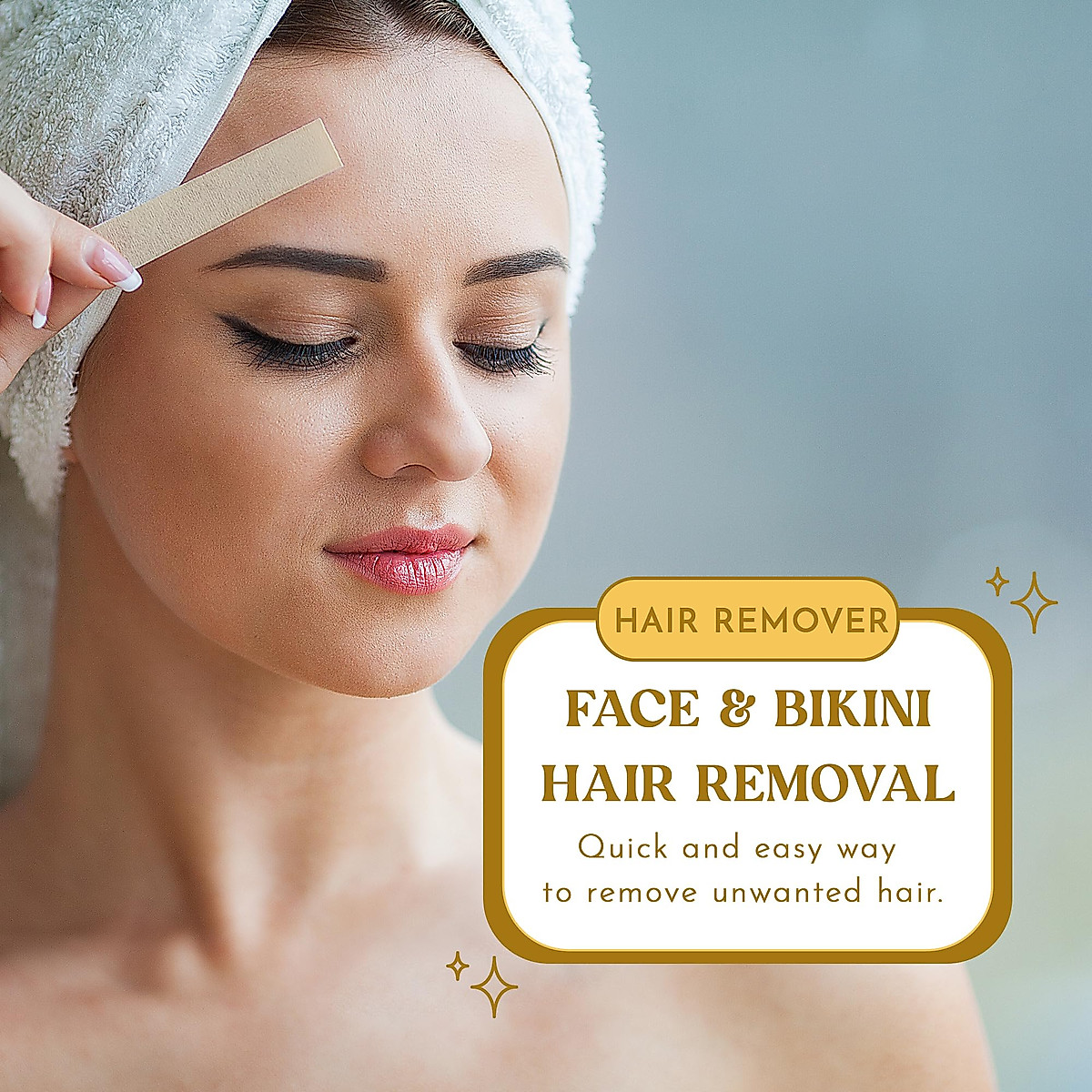 MOOM Express Wax Strips with Chamomile & Lavender, Hair Removal Kit with Finishing Oil - Wax Strips for Face, Bikini Zone & Brazilian, Perfect For Travel - 1 Pack of 10 Double-Sided Strips, 20 count