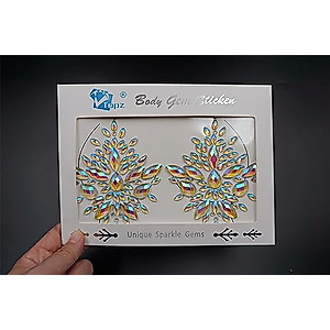 glow in the dark body gems halloween rave face jewels festival face gems sticker temporary tattoo body jewels sticker for halloween make up party