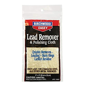 Blue and Rust Remover and Lead Remover Cloth with 40-50 Quality Bore Cleaning Patches for Handguns/Pistols/Rifles/Shotguns