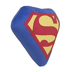 Warner Brothers Superman Blue, Red, and Yellow Icon Plush Decorative Toddler Pillow