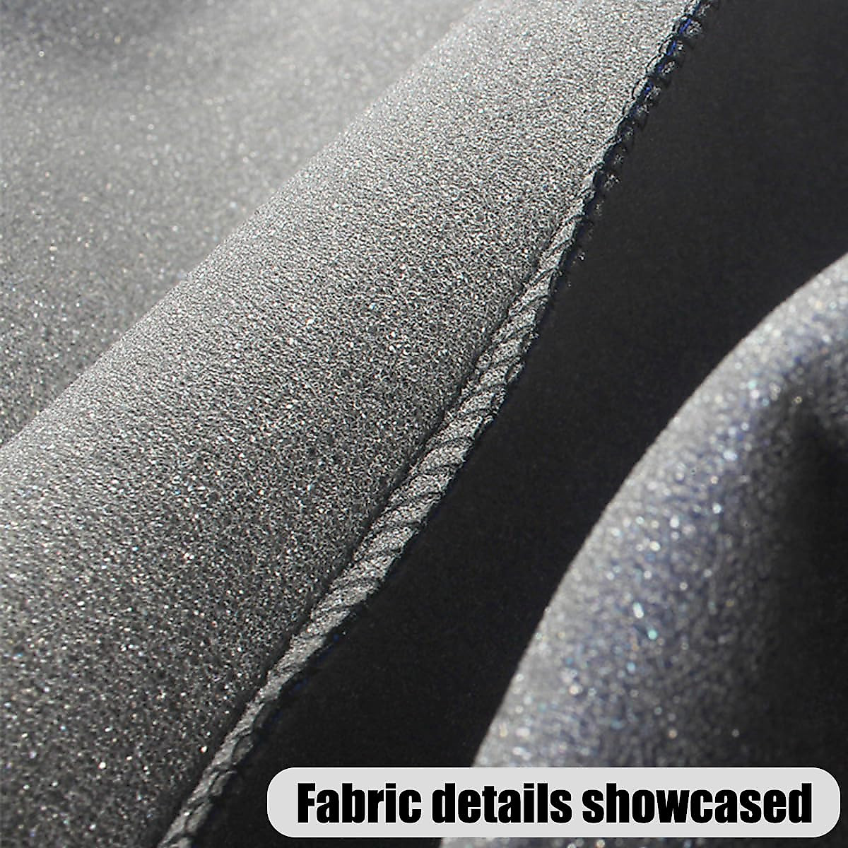 BELOMI Car Seat Covers Full Set, Breathable Premium Cloth Automotive Seat Cover, Universal Front and Rear Seat Covers, Easy to Install Car Accessories for Most Cars Trucks SUV (Beige)