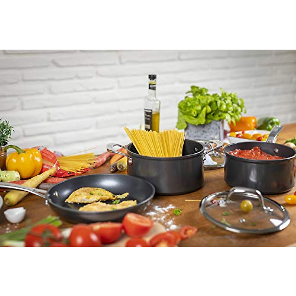 Kuhn Rikon Easy Pro Non-Stick Dutch Oven with Glass Lid, 5 litre/24 cm