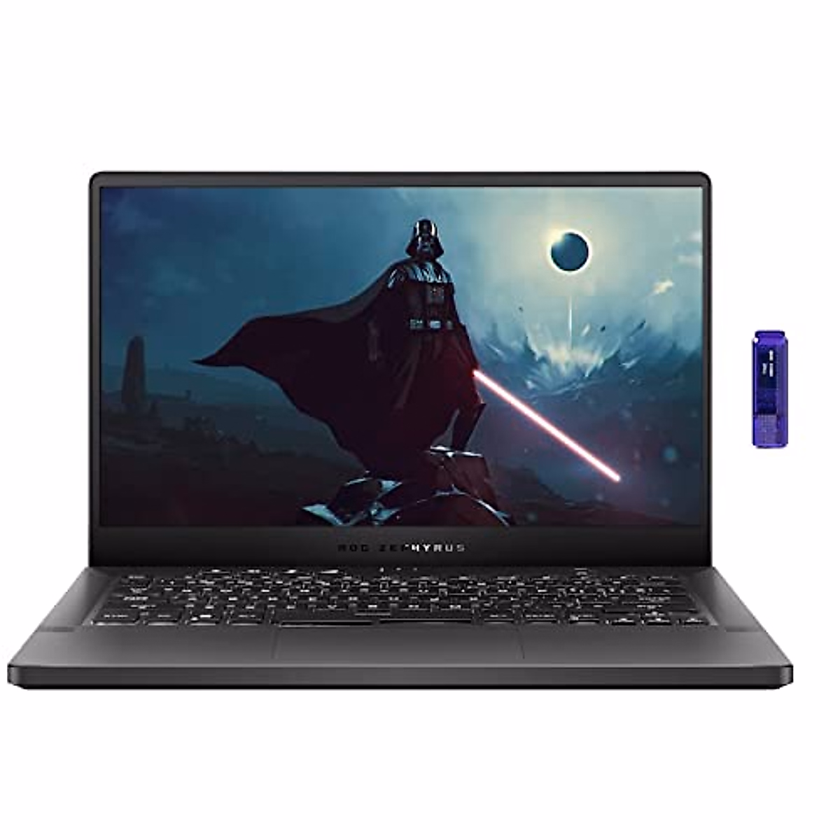2022 ASUS ROG Zephyrus G14 14" FHD IPS Gaming Laptop, AMD Ryzen 7 5800HS CPU (Beats Intel i7-1165G7), GeForce GTX 1650 Graphics, 16GB RAM, 1TB PCIe SSD, Windows 11, TWE Flash Drive 64GB USB Type-A