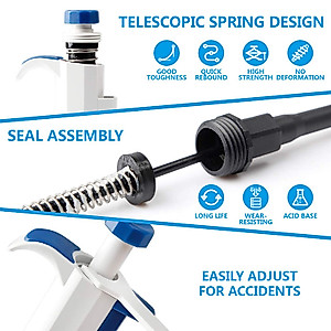 FOUR E'S SCIENTIFIC 1-10ML Single-Channel Pipettor Adjustable Variable Volume Micropipette High Accurate Pipettor for Laboratory