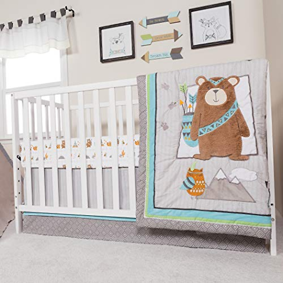 Trend Lab Lodge Buddies 3 Piece Crib Bedding Set