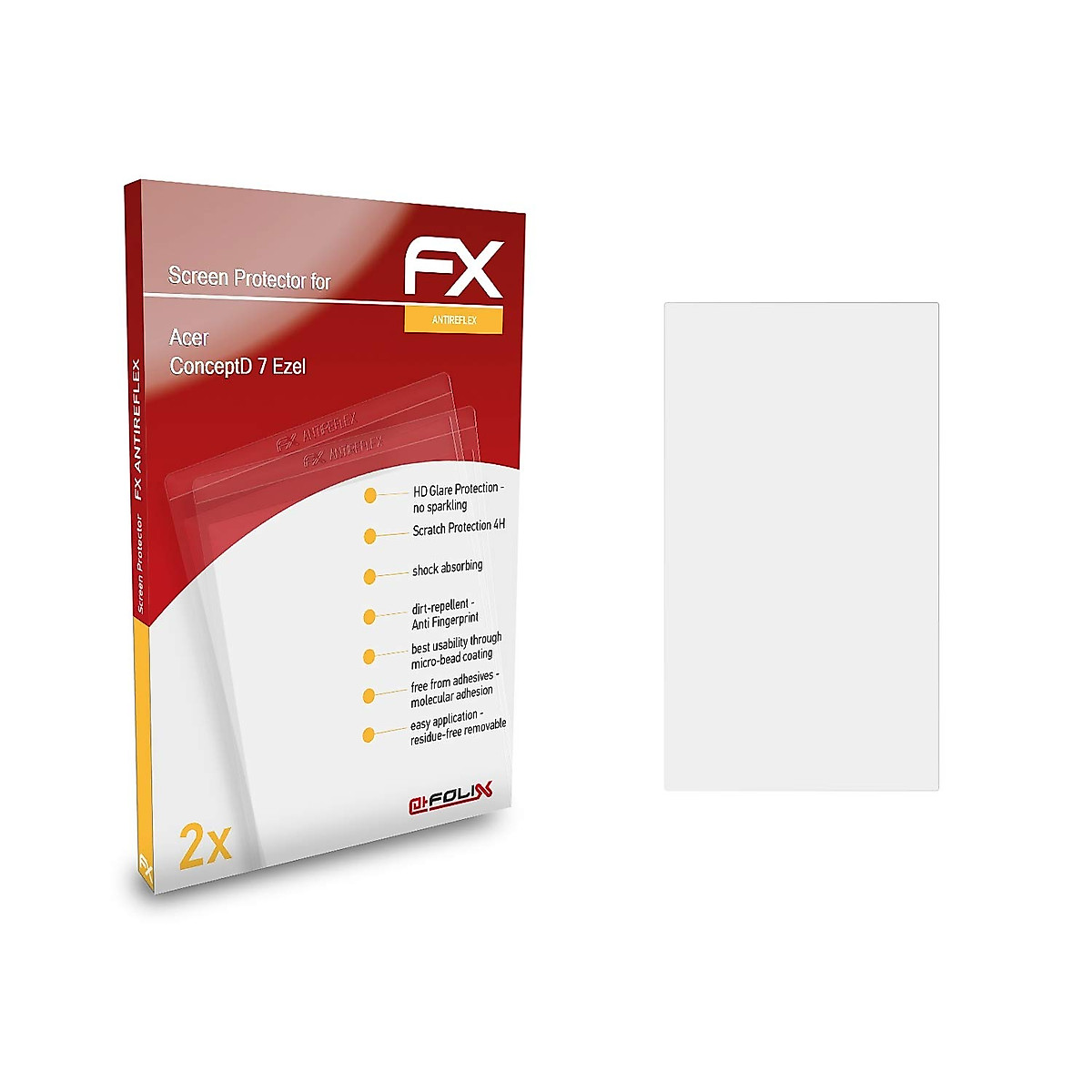 atFoliX Screen Protector compatible with Acer ConceptD 7 Ezel Screen Protection Film, anti-reflective and shock-absorbing FX Protector Film (2X)