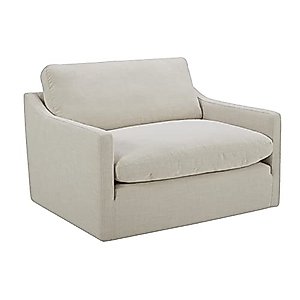 Amazon Brand – Stone & Beam Rustin Contemporary Deep-Seated Living Room Accent Chair, 48"W, Cream