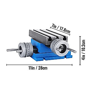 Mophorn Milling Machine Work Table Slide Milling Working Cross Table Machine Compound Slide Milling TablePrecision Milling Cross Worktable (7.3 x 4 Inch)