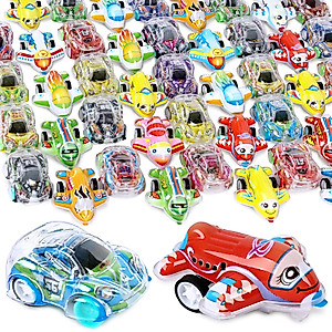 Shindel 50PCS Pull Back Cars and Airplanes, Party Favors for Kids Christmas Goodie Bag Stuffers, Stocking Stuffers, Tabletop Racing Games