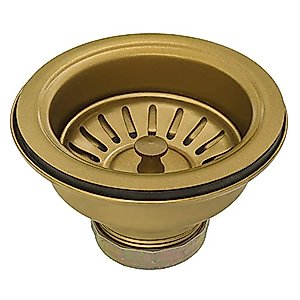 Ruvati Kitchen Sink Strainer Drain Assembly - Satin Brass Matte Gold Stainless Steel - RVA1022GG