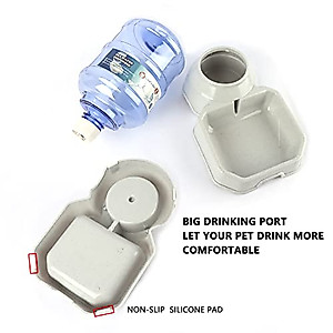 Automatic Dog Cat Water Dispenser,Gravity Multi Pet Drinking Fountain,Set with Pet Bowl for Medium Dog Puppy Kitten, 1 Gallon/ 3.8L Capacity Not for Large Pets (Waterer)
