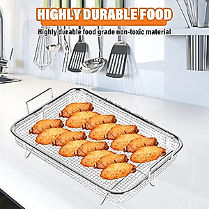 Air Fryer Basket for Oven: YIDM 2 Piece Non-Stick Mesh Oven Air Fryer Basket, Food-Grade Stainless Steel Air Fryer Basket, Cooling or Drying Used for Convection Ovens Air Fryers