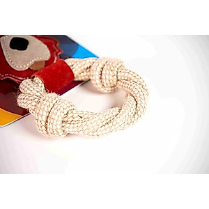 Angel Pet Supplies Bear Natural Rope Dog Toy | Handmade & Durable Dog Toys | Interactive & Mental Stimulation | Handmade Puppy Toys and Dog Toys