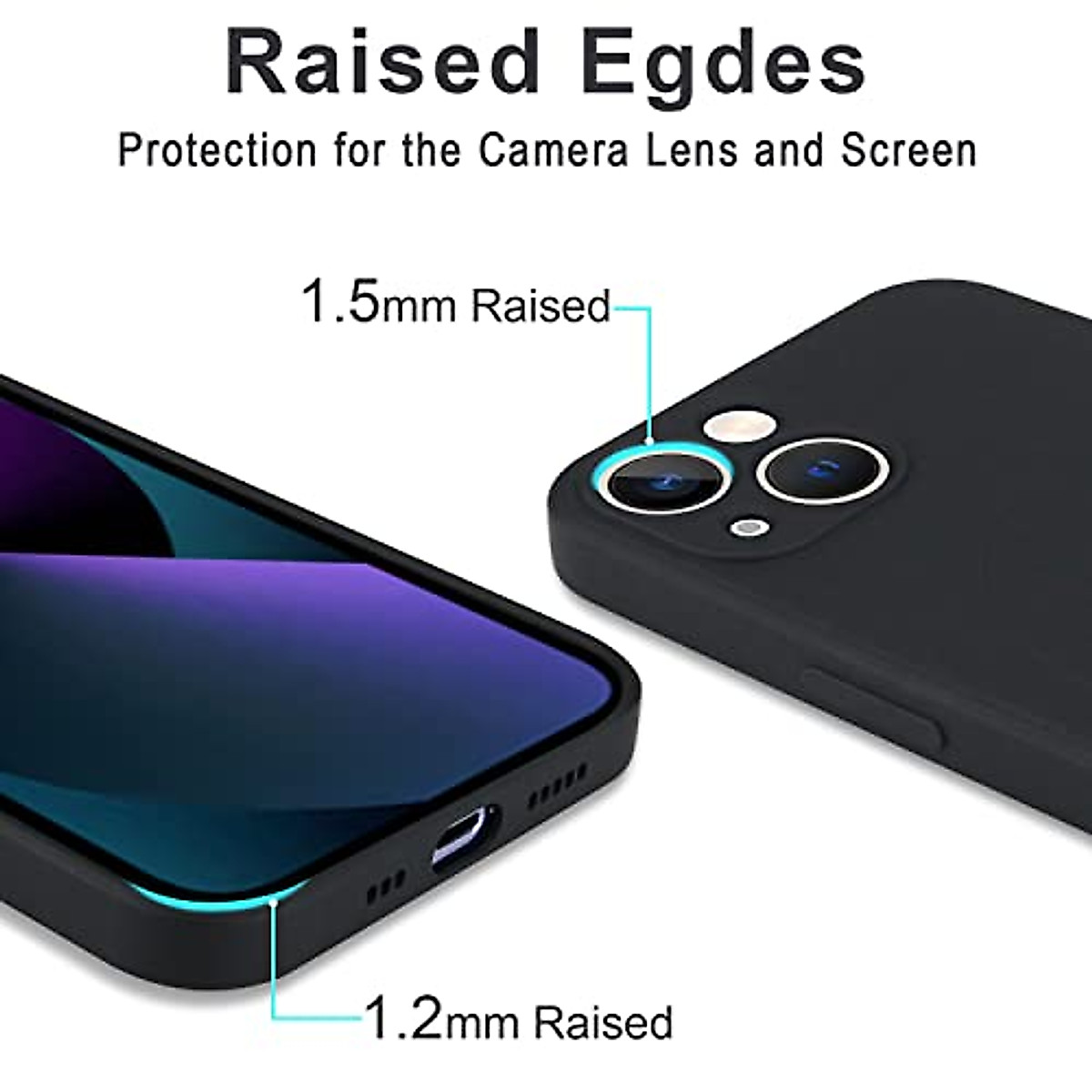 Tnarru iPhone 13 Case with Card Holder [Support Wireless Charging] Soft Liquid Silicon Case with Magsafe Full Camera Protective iPhone 13 Wallet Case Black