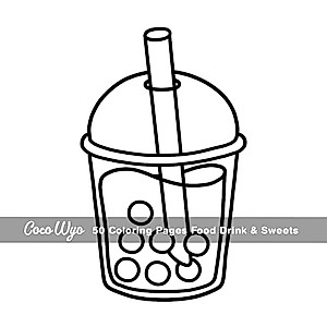 Food Drink & Sweets: Coloring Book for Adults and Kids, Bold and Easy, Simple and Big Designs for Relaxation Featuring a Variety of Foods, Drinks, Desserts and Fruits (Bold & Easy Coloring)