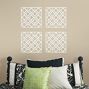 Wall Pops WPP0275 Honeycomb Decorative Hanging Room Division Panels , White