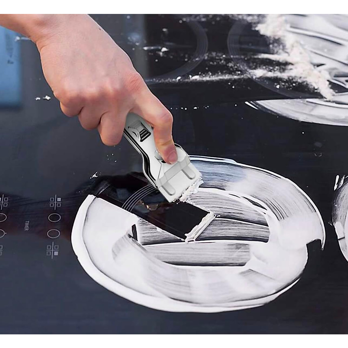 Vellichor Beach Metal Oven Scraper Tool - Clean Your Hob/Glass or Ceramic/Enamel Cooker Stove or worktop Surface | Heavy Duty Kitchen Cleaning Tool | Can Also be Used on Windows or for Paint Removal