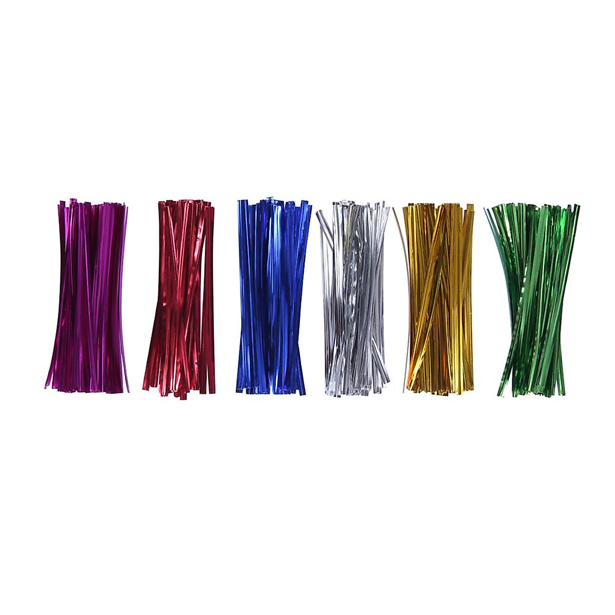 200 Clear Treat Bags 6x9 with 4" Twist Ties 6 Mix Colors - Thick OPP Plastic Cello Bags for Wedding Cookie Birthday Cake Pops Gift Candy Buffet Supplies (6'' x 9'')