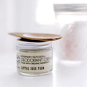 Little Seed Farm All Natural Deodorant Cream, Aluminum Free Deodorant for Women or Men, 2.4 Ounce - Rosemary Patchouli