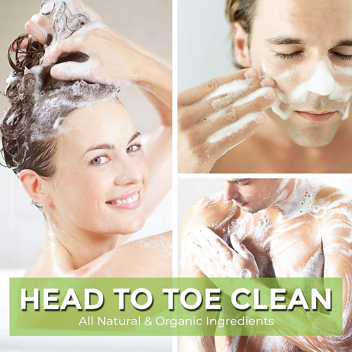 IndulgeMe Solid Shampoo & Conditioner bar- Eco Friendly Hair Care, Tea Tree, Argan Oil, All Natural and Organic, Zero Waste, 3 In 1 Shampoo Conditioner Body Wash, 2 Bars