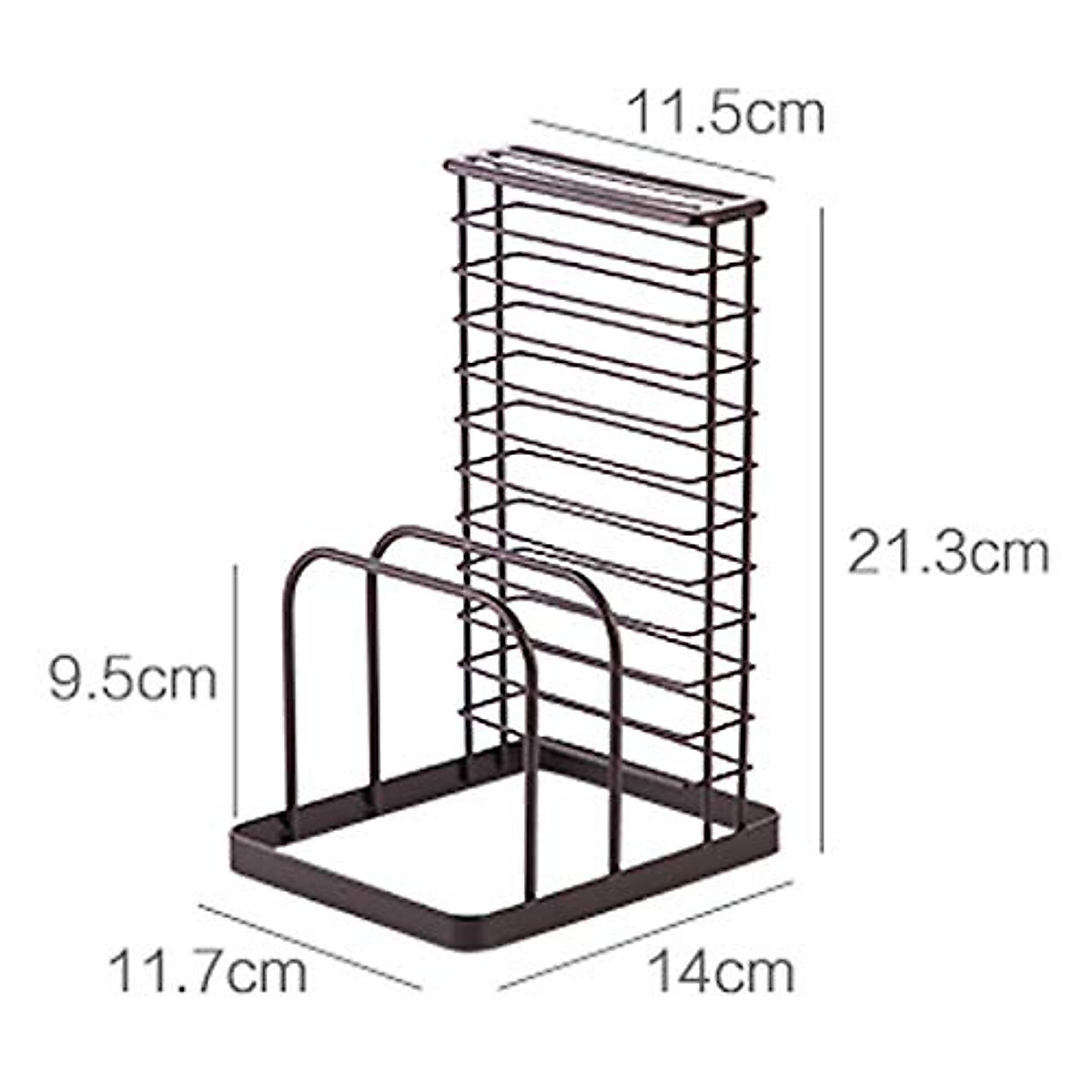 DRNKS Lid Rack Wrought Iron Kitchen Cutting Board Rack Shelf Pot Cover Rack Kitchen Knife Rack Cutting Board Rack Chopping Board Rack Applicable to kitchen stove