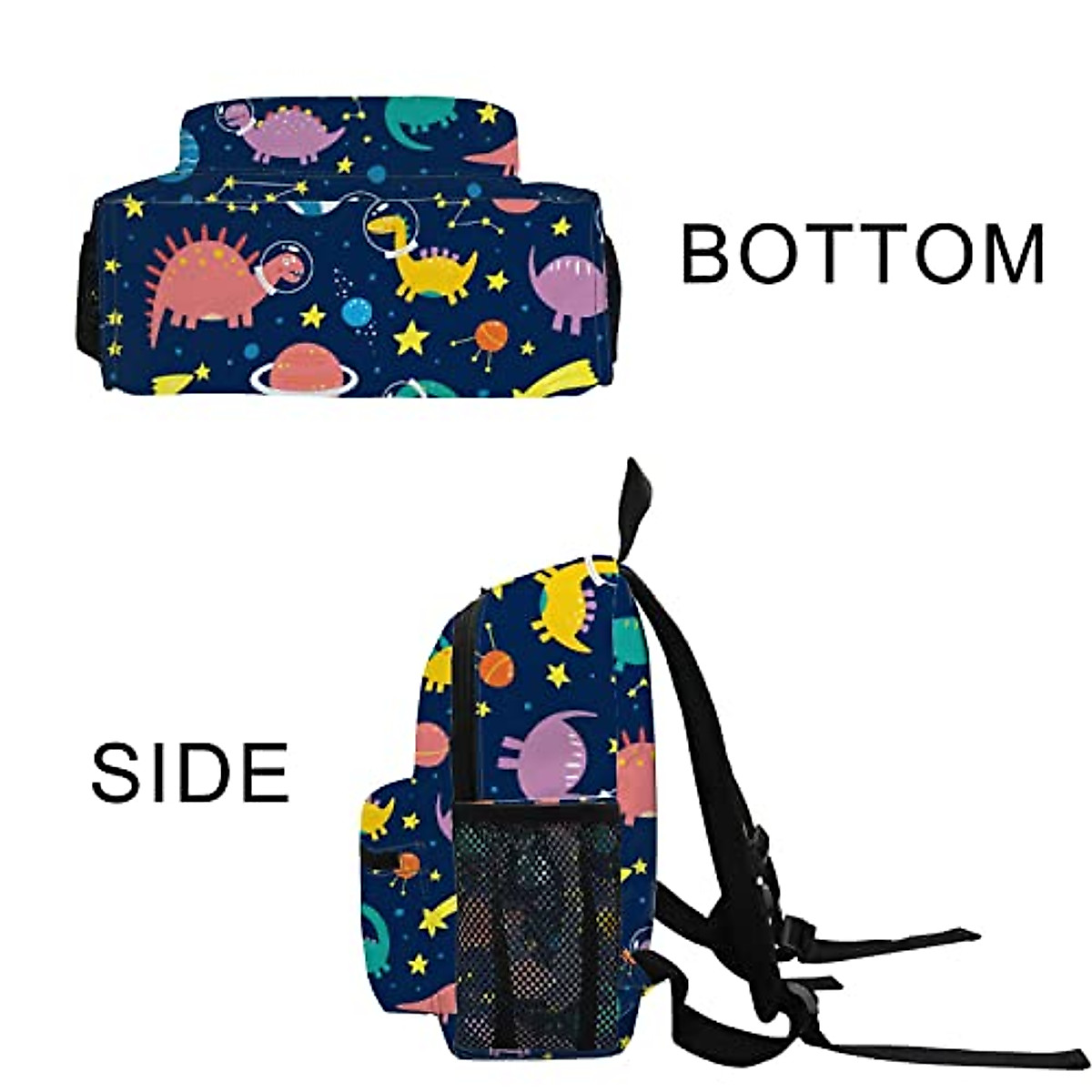 Dinosaurs Space with Planets Backpack Toddler Girls Boys Preschool School Bag Kids Casual Travel Daypack Bookbag Schoolbag for Primary Children Students