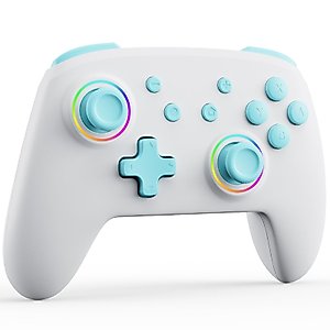 momen Switch Pro Controller, Bluetooth Wireless Gaming Controller for Nintendo Switch/Lite/OLED，Pink&White