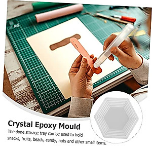 1pc Epoxy Mold Silcone Molds Ladder Tray Molds for Resin Silicone Coasters Resin Tray Soap Dish Handmade Craft Mould White Silica Gel Manual Resin Bowl Ornament Tray