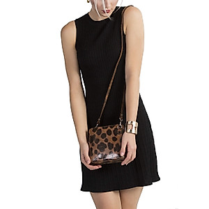 LiaTalia Genuine Vera Pelle Women Cross body Italian Leather Small Mini Shoulder Bag Handbag - ABBY [Navy Blue]