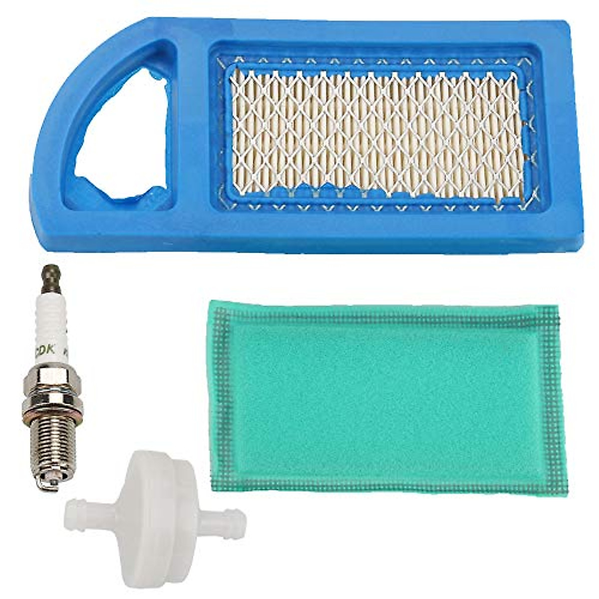 Harbot 5079K 794421 797007 698413 Air Filter + 697292 Pre-Filter for 334376 697775 697152 21A902 21A907 21A707 21A807 21A977 21A907 8-13.5 HP AVS Engines with Fuel Filter Spark Plug