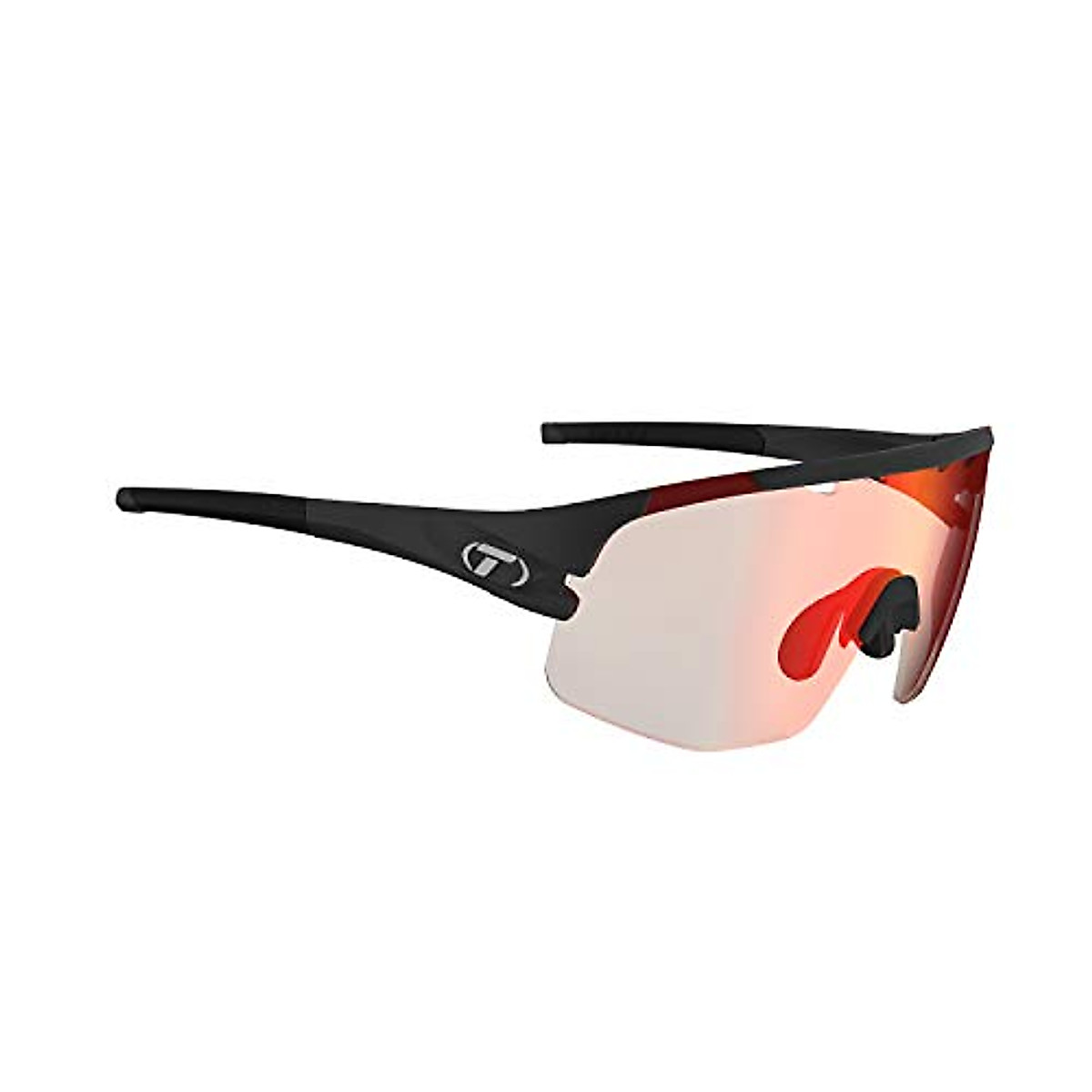Tifosi Optics Sledge Lite Sunglasses (Matte Black, Clarion Red Fototec)