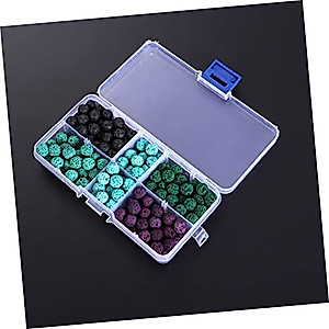 COHEALI 1 Box 200pcs Bulk Jewelry Natural Gemstone Beads Crystal Pendant Lava Beads Spacer Beads Round Chakra Beads Jewelery Making Beads Loose Beads Beading Jewelry Set Bracelet Beads Set