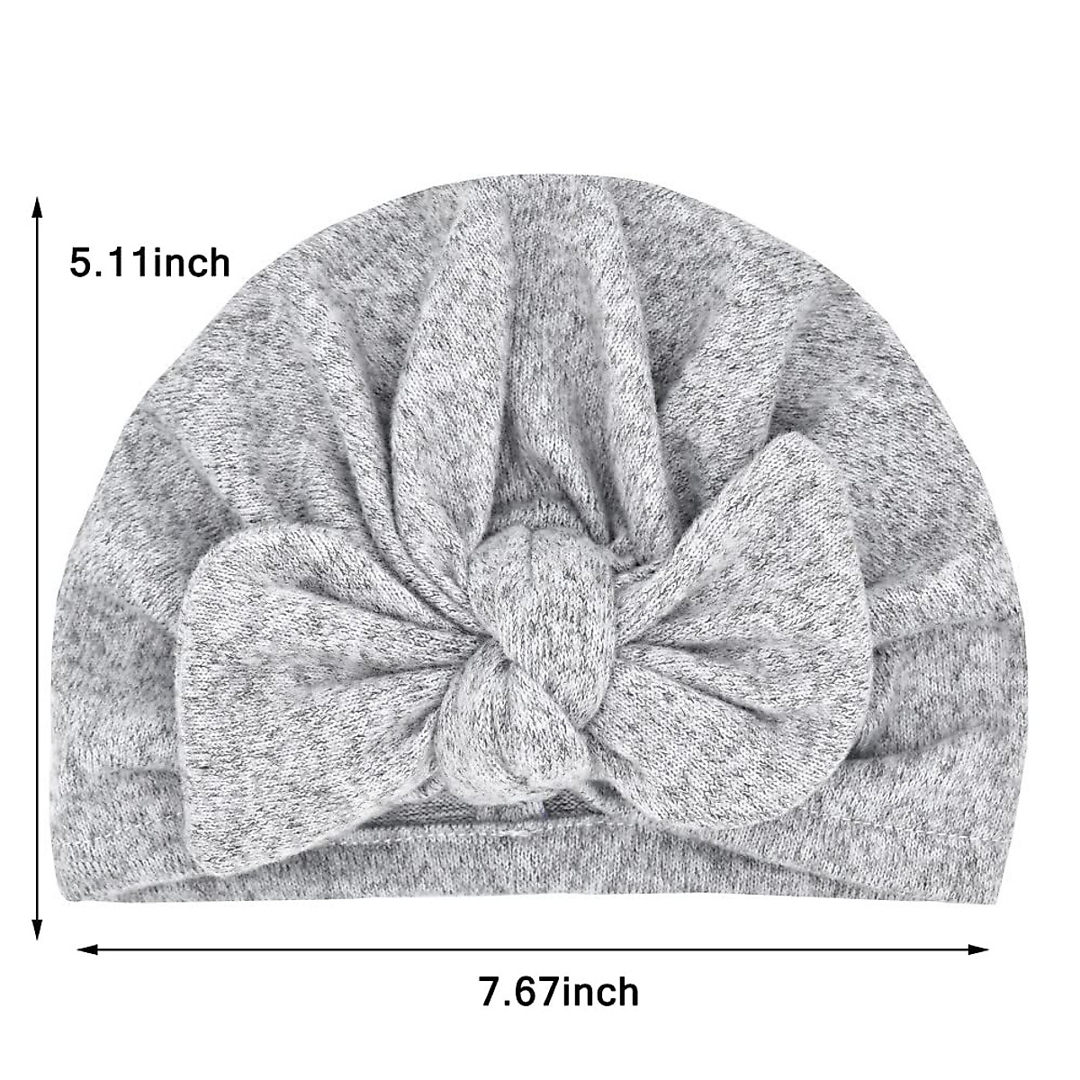 Asufegucd Baby Turban Hats Turban Bow Knot Baby Infant Beanie Baby Girl Soft Knit Toddler Cap (ASXDL20211227)