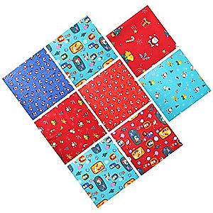 EXCEART Fabric Fabric Christmas Fabric 8Pcs Xmas Cotton Clothes Hand DIY Bundles Patchworks Quilted Quilting