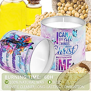 Jucham Birthday Gifts for Women, Butterfly Candle Relaxing Gifts for Women, Mom, Daughter, Sister, BFF, 9 oz Funny Candles - Bluebells Scented Candle