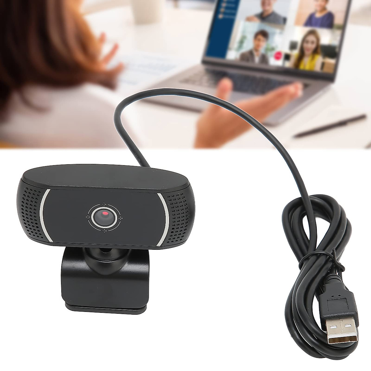 Webcam 1080p Web Camera, Desktop Full Camera Video Webcam for Recording, Calling, Conferencing, Gaming(C200 Black Inner Mark 640 * 480P)