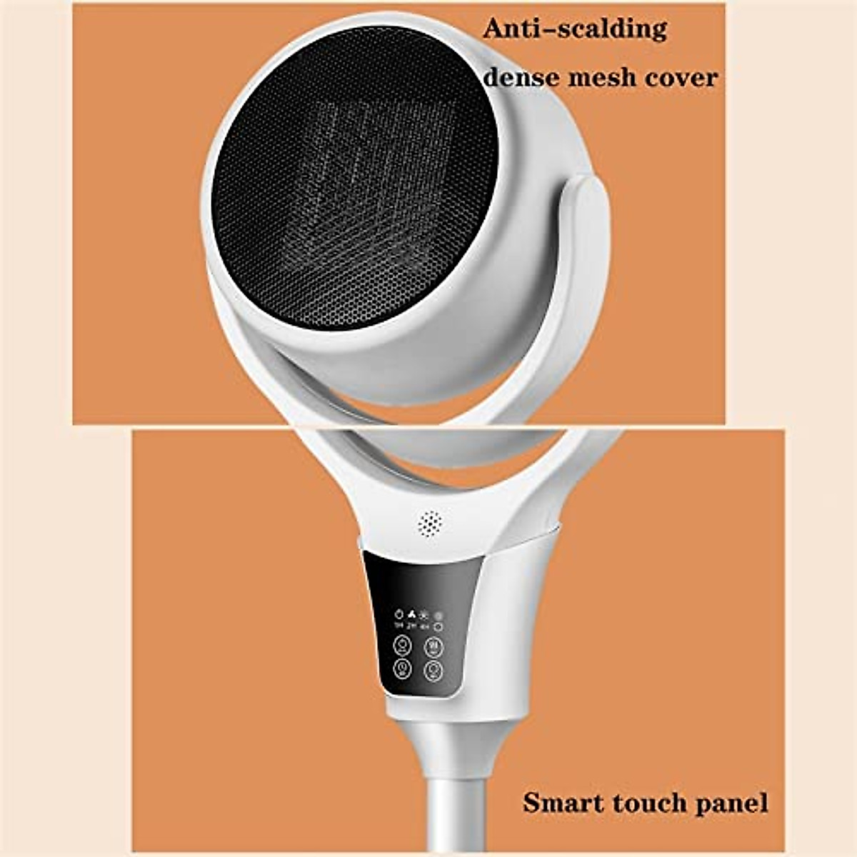 Outdoor Garden Heater Freestanding Space Heater for Indoor Use, 2000W PTC Ceramic Oscillating Heater with 3 Modes, Touch Panel and Remote Control, 7h-Timer, Safe and Quiet Patio He