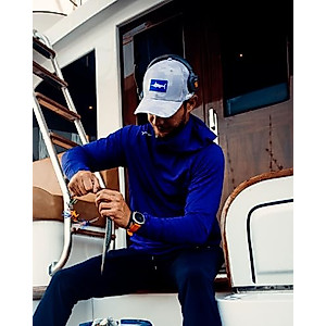 Billfish Gear White Marlin Flag Hat Lightweight Performance Headwear for Big Game Offshore Fishing, Gray Camo