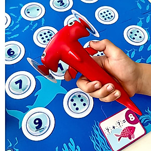 hand2mind Hammerhead Number Hunt! Math Game, Addition and Subtraction Games, Educational Board Games, Fun Games for Family Game Night, Kindergarten Learning Games for Kids Ages 5-7, Kids Learning Toys