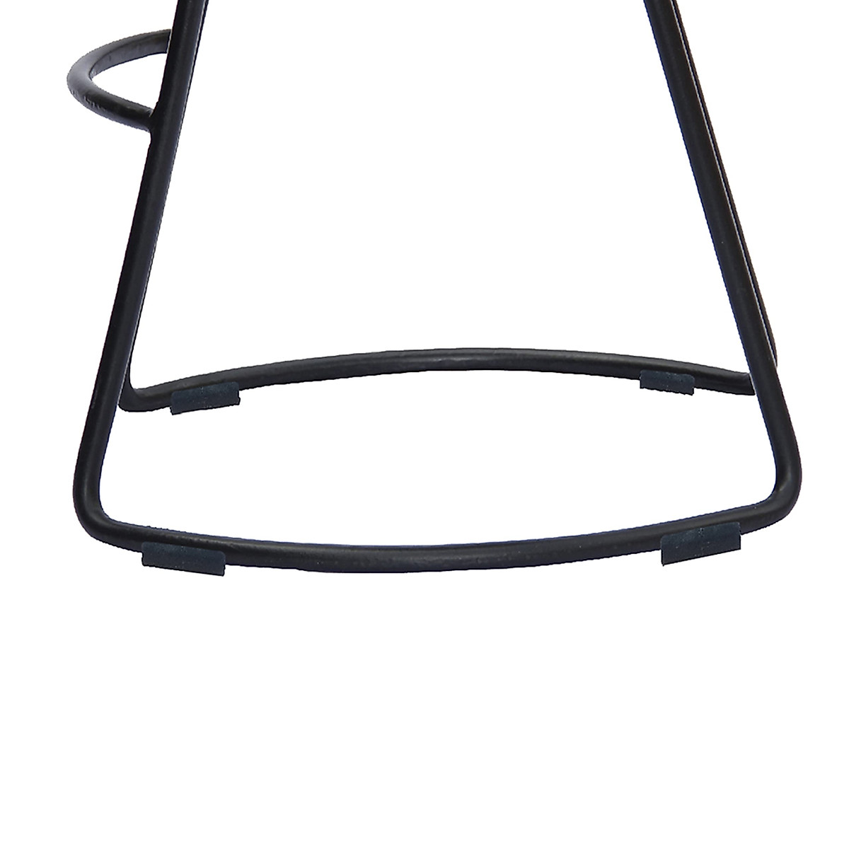 The Urban Port Wooden Saddle Seat Barstool with Tubular Metal Base, Small, 24-Inch