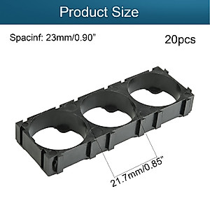 Bettomshin 20Pcs 21700 Lithium Cell Spacer Triple Battery Holder Bracket Battery Pack Bracket for DIY Fixed Battery 21.7mm Hole Dia