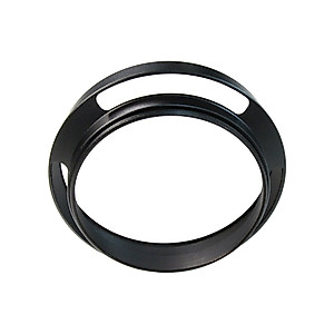 CamDesign 52mm Pro Angle Vented Metal Lens Hood Sun Shade for Leica/Contax Zeiss/Voigtlander/Panasonic Lumix/Fujifilm/Olympus/Nikon/Canon/Sony/Pentax/Samsung/RF Rangefinder Cameras with 58mm Lens Cap