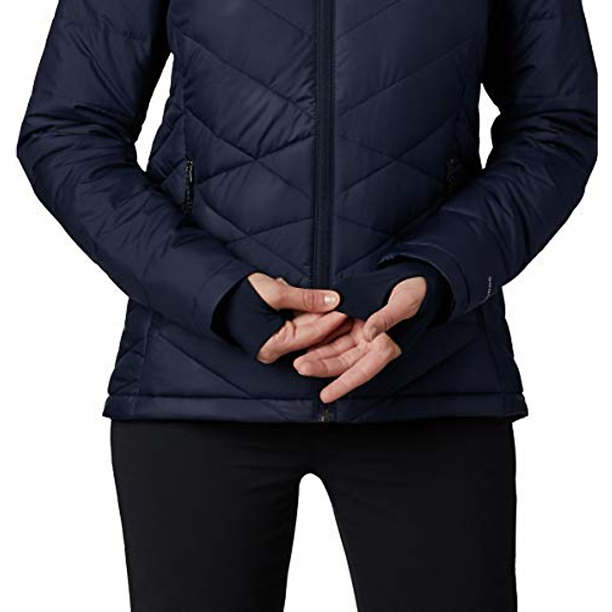 Columbia Women's Heavenly Hooded Jacket,Dark Nocturnal,1X