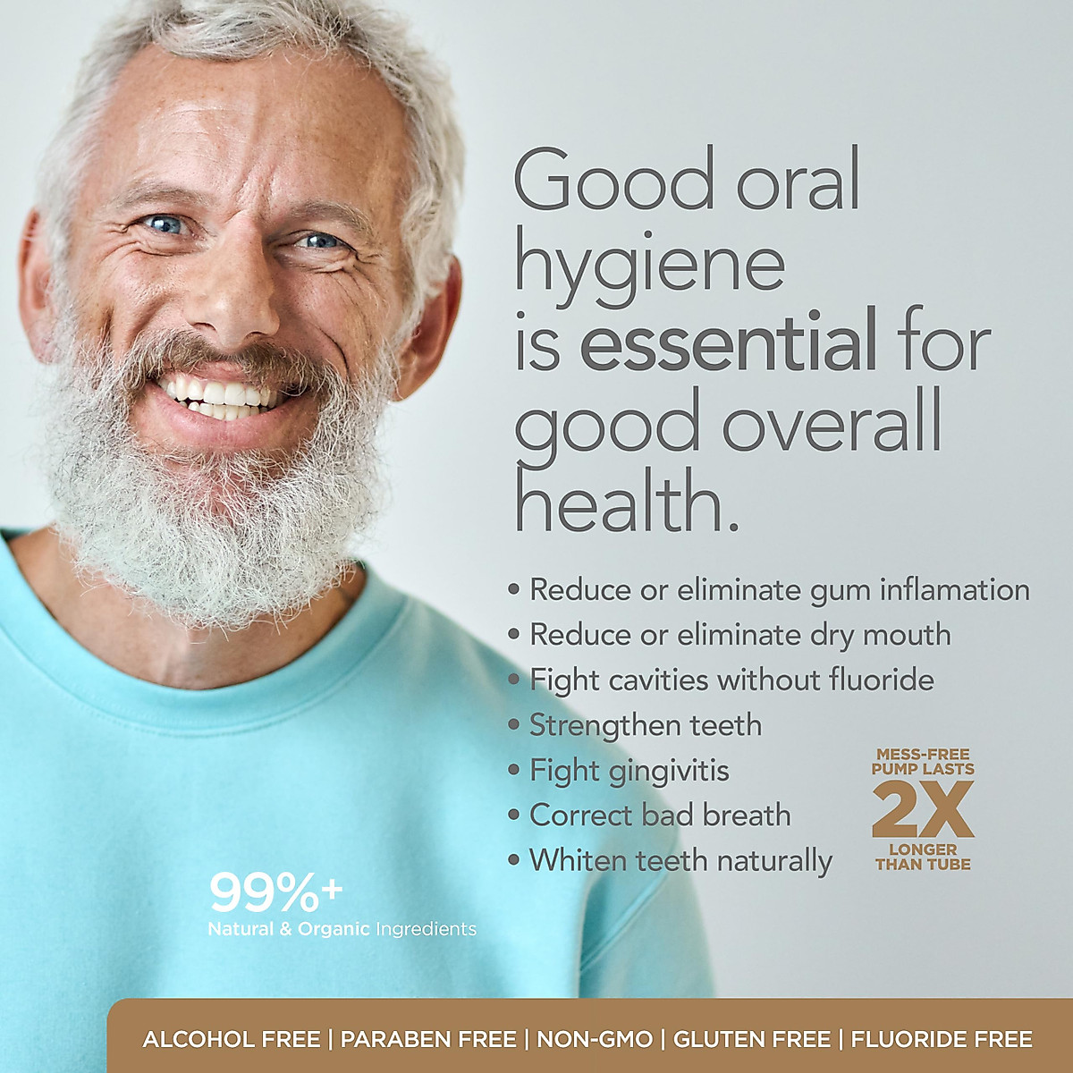 ORL Natural & Organic Toothpaste – Uniquely Formulated to Clean Your Mouth, Helps to Restore Your Mouth’s Natural Perfect pH - Cinnamint. Fluoride Free with Natural Hydroxyapatite