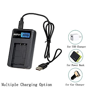 Battery Charger for Sony Alpha ILCE-6300, ILCE-6400, ILCE-6500 Mirrorless Digital Camera