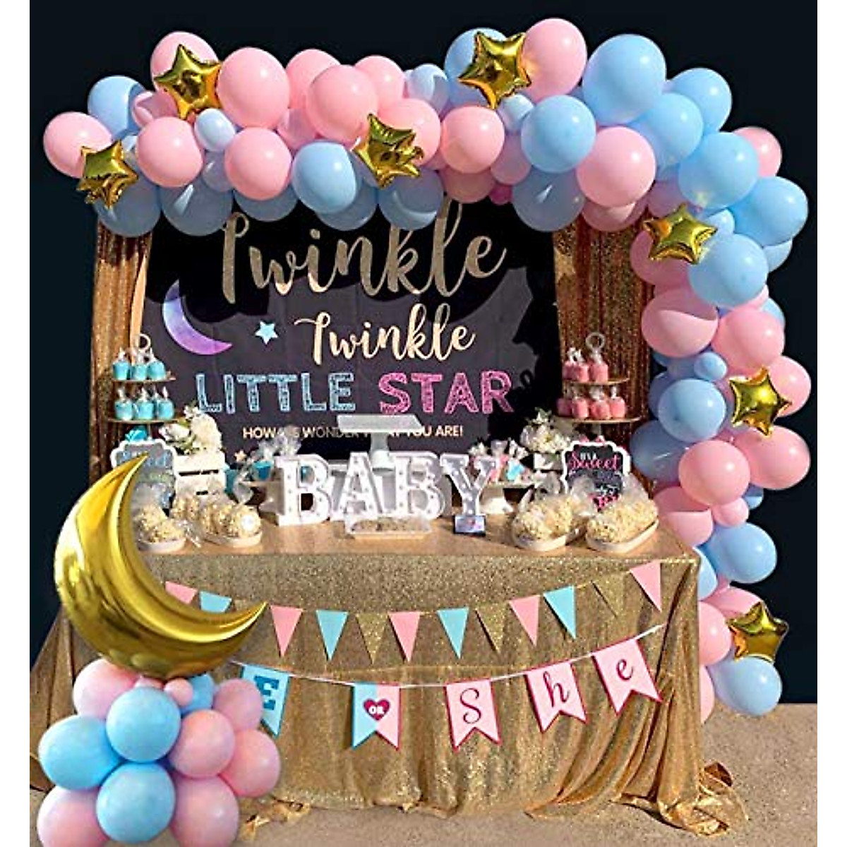 Balloon Strip Tape 50Ft Long to Make Arch Garland Steamer for Birthday Wedding Baby shower Party Decorations